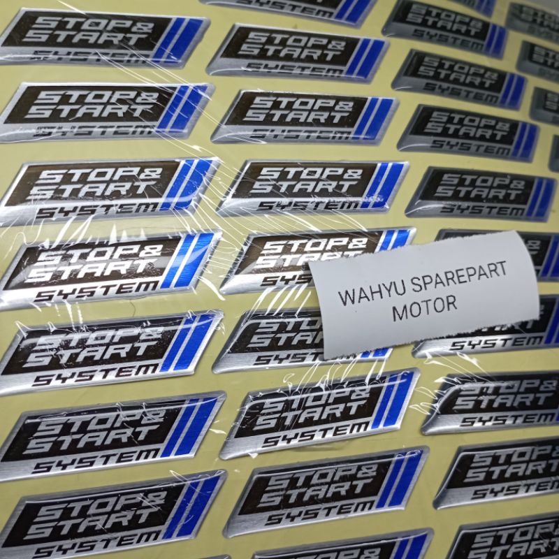 Jual Emblem logo Yamaha STOP & START SYSTEM original bisa untuk semua ...