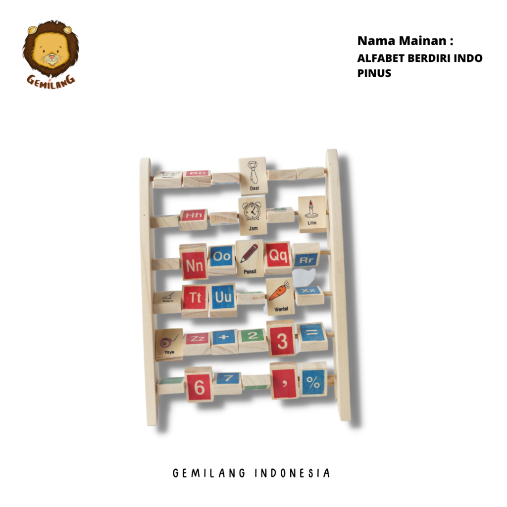 Jual ALFABET BERIDIRI INDONESIA - MAINAN KAYU/ MAINAN EDUKASI / ALAT ...
