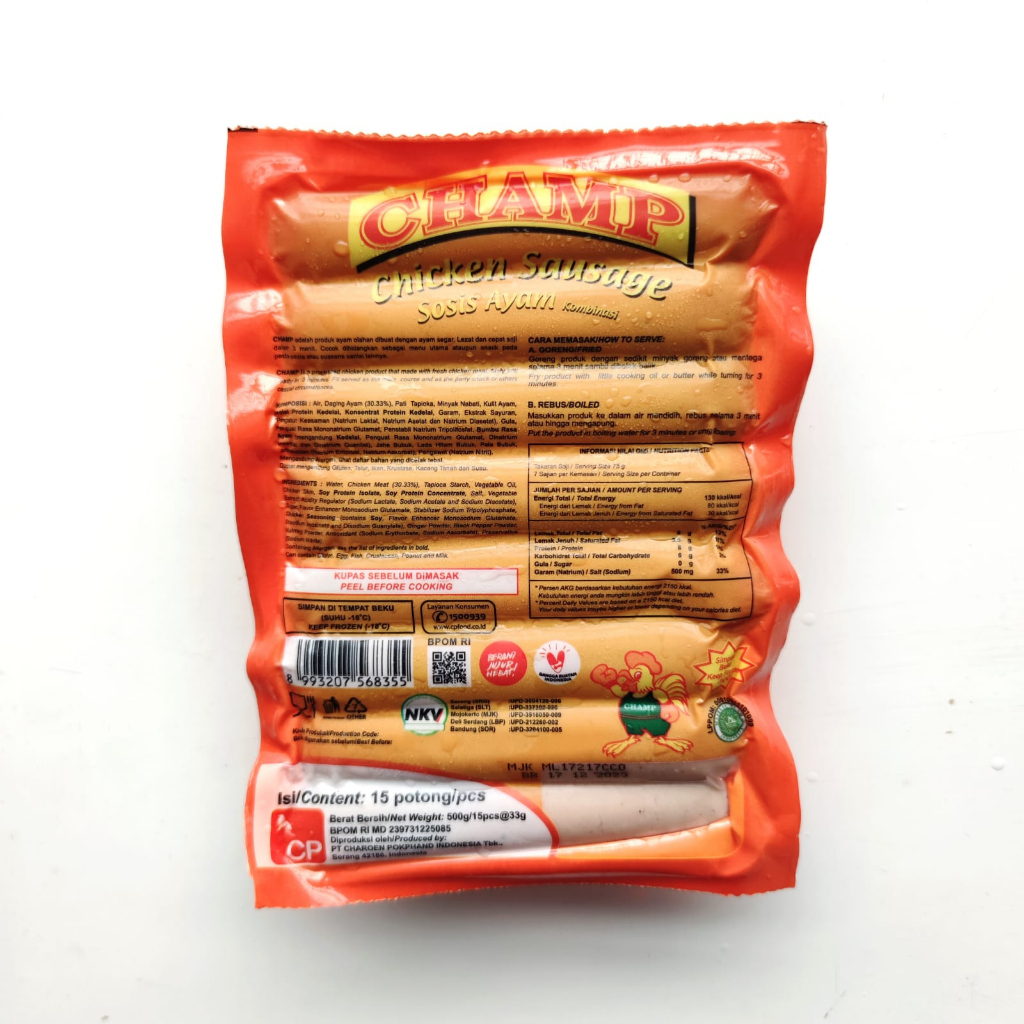 Jual CHAMP sosis ayam 500gr | Shopee Indonesia