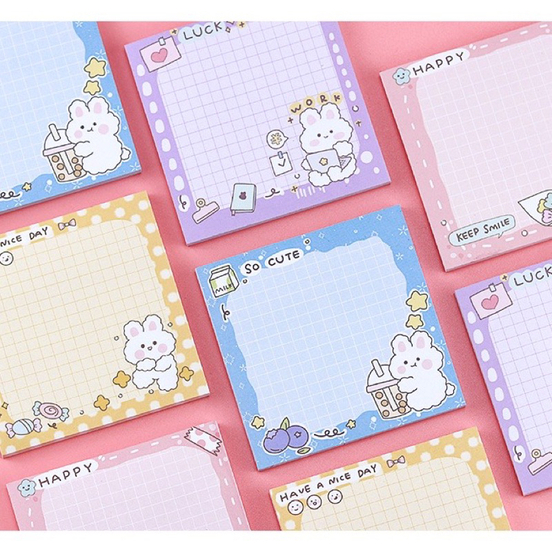 Jual Sticky Note Girl Rabbit Cartoon Cute 50 lembar | Shopee Indonesia
