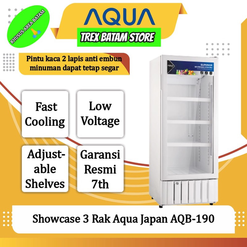 Jual AQUA AQB-190 3 RAK SHOWCASE (BATAM) | Shopee Indonesia