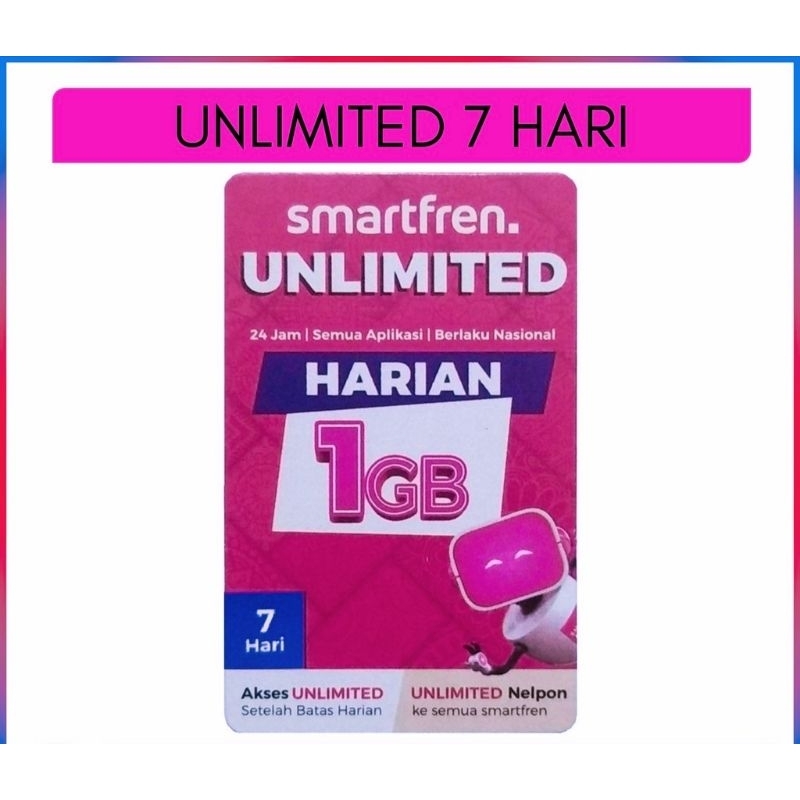 Jual SMARTFREN UNLIMITED 7HARI | Shopee Indonesia