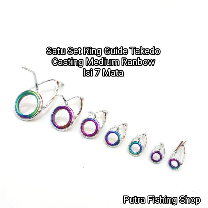 Jual Ring Guide Takedo Casting Medium Rainbow Isi 7 Mata - Satu Set ...