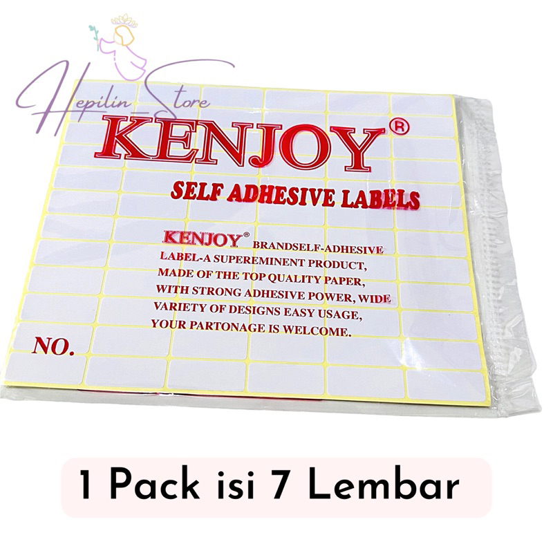 Jual KENJOY Sticker Label No.123 atau No.121 atau No.110 ( 1 Pack isi 7 ...