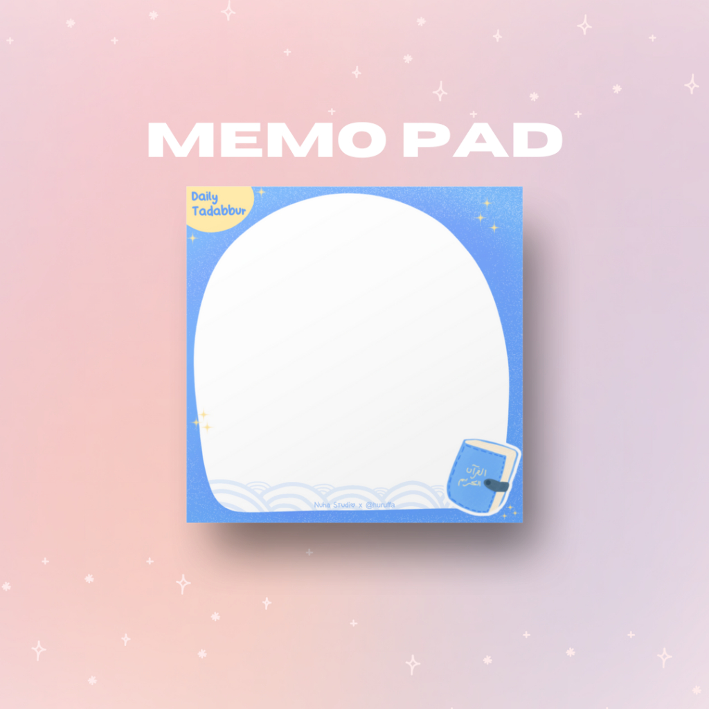Jual MEMO PAD by huruffa | daily tadabbur | aesthetic memopad notepad ...