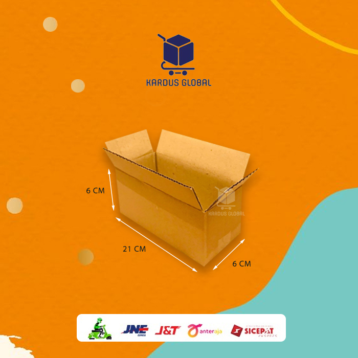 Jual KARDUS BOX POLOS BARU UKURAN 21X6X6 CM | Shopee Indonesia