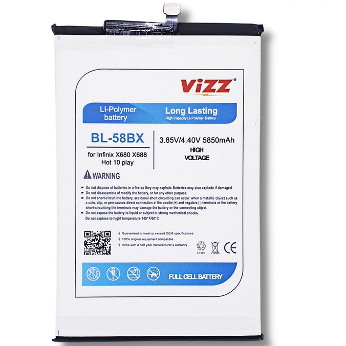Jual VIZZ Baterai Infinix BL-58BX Batre X680 / X688 / Hot 9 Play / Hot ...