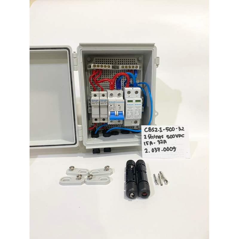 Jual Slocable PV Combiner Box 2 Strings 500VDC 15A Fuse | DC Breaker ...