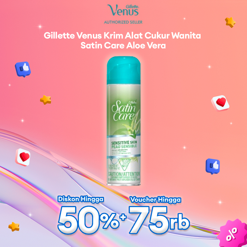 Jual Gillette Venus Krim Cukur Alat Cukur Wanita Satin Care Aloe Vera ...