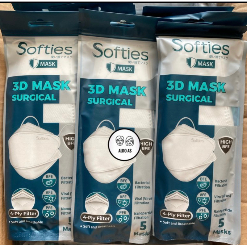 Jual Masker Softies 3D Surgical 4 ply Motif Japanese Sachet isi 5 pcs ...