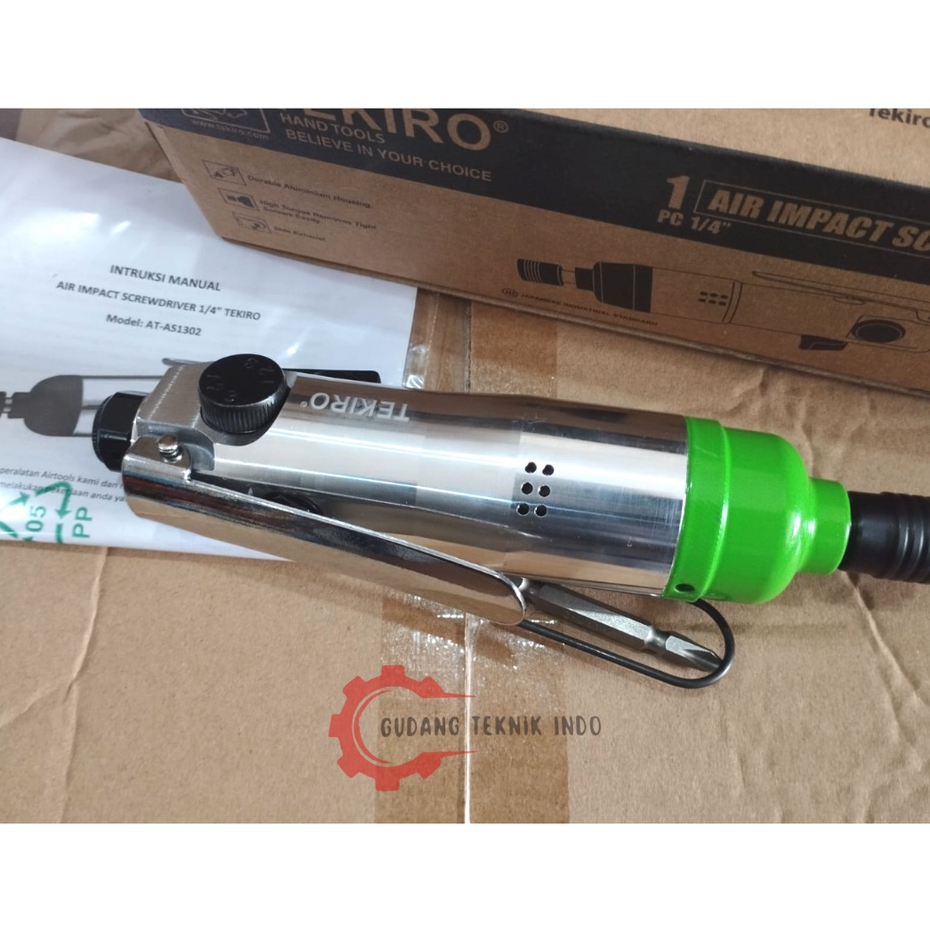 Jual Air Impact Screwdriver 1/4" (6 MM) TEKIRO / Obeng Tenaga Angin ...