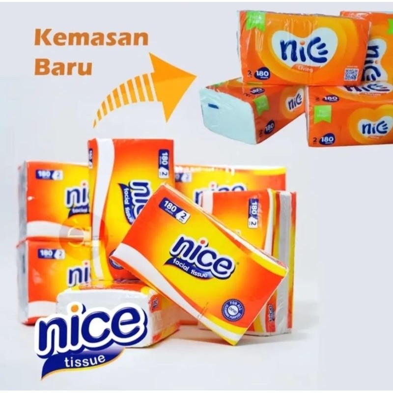 Jual FREE POUCH SERBAGUNA!! PAKET 5 PACK TISSU NICE 180 Sheet/TISU ...