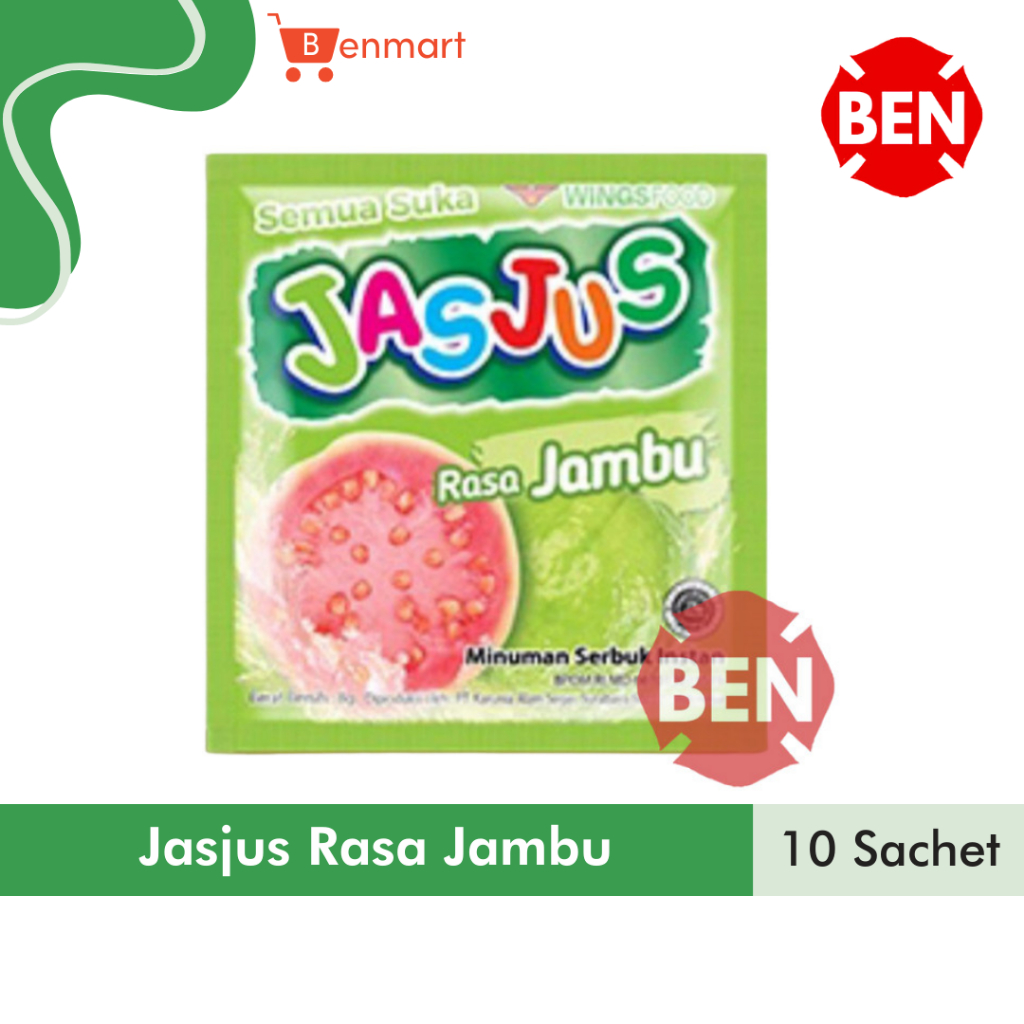 Jual Jasjus JAMBU 1 Renceng 10 Sachet Jas Jus Minuman Serbuk Murah ...