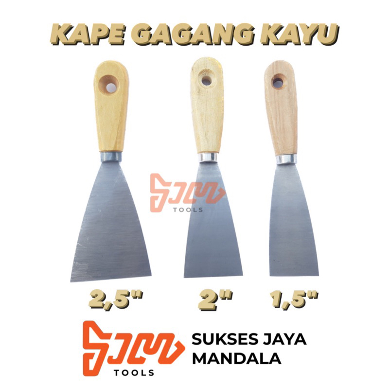 Jual Kape / Scrapper Gagang Kayu 1,5 inch, 2 inch, 2,5 inch Skrap ...