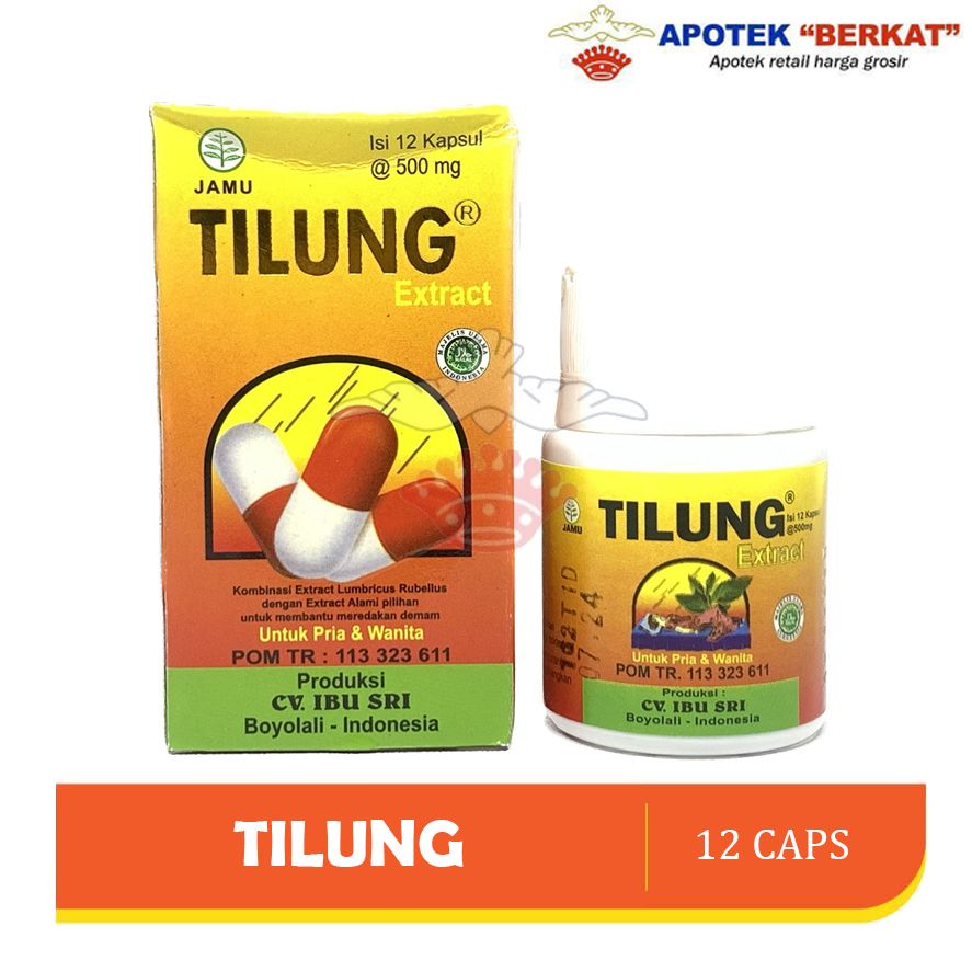 Jual Tilung Kapsul Obat Tipes | Tifus | Demam 1 Botol isi 12 Kapsul ...