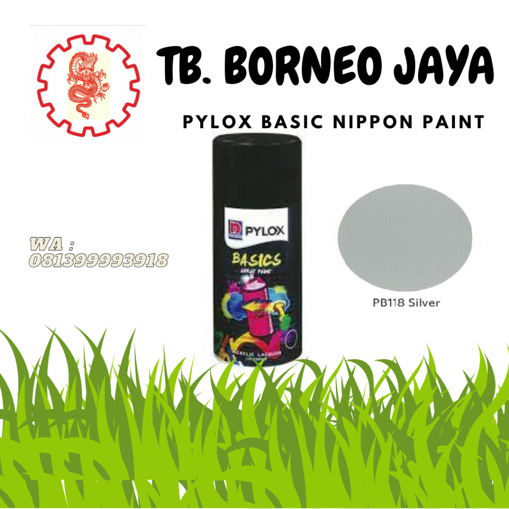 Jual Cat Semprot Nippon Paint Pylox Basic PB 118 Silver 300 Cc | Shopee ...