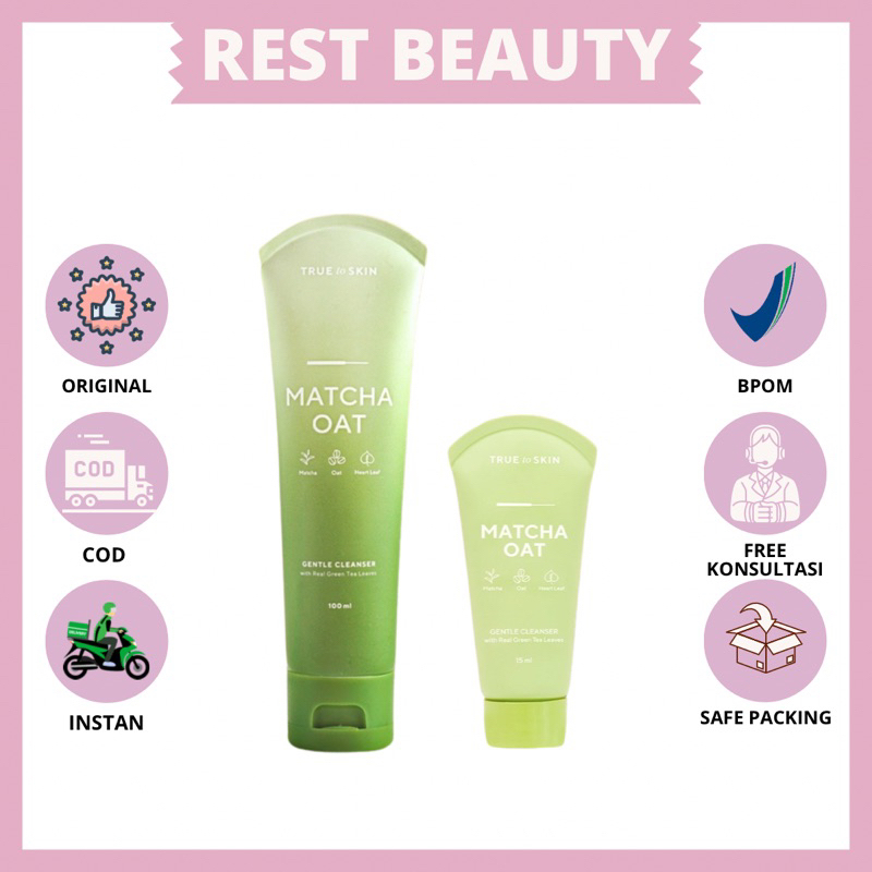 Jual TRUE TO SKIN - Matcha Oat Gentle Cleanser | Shopee Indonesia