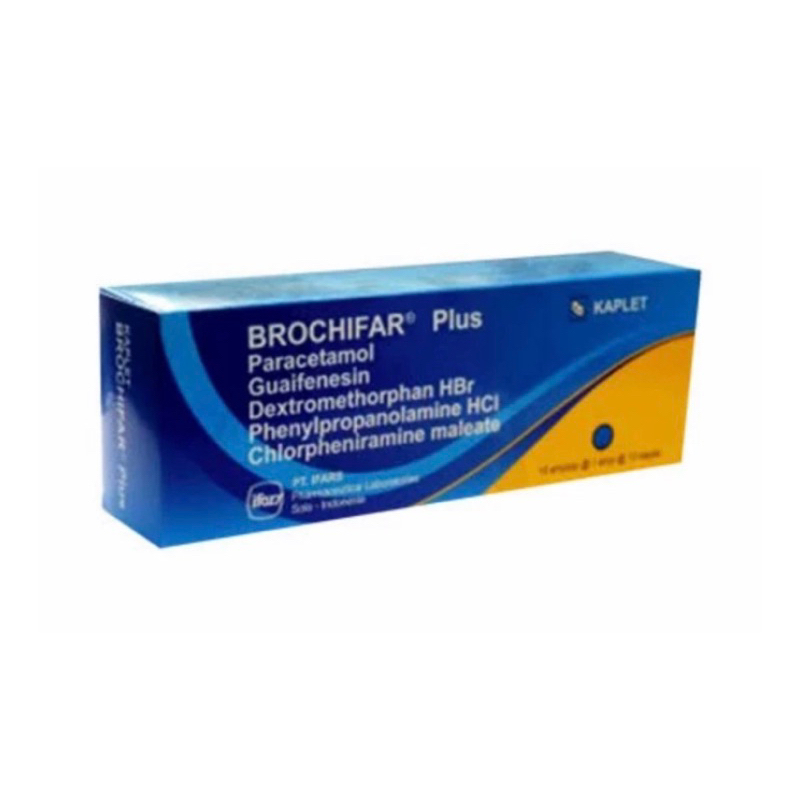 Jual Brochifar plus tablet || obat flu batuk disertai demam || 1 strip ...