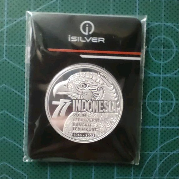 Jual perak batangan 10 gram i silver spesial HUT RI 77 not antam 250 ...