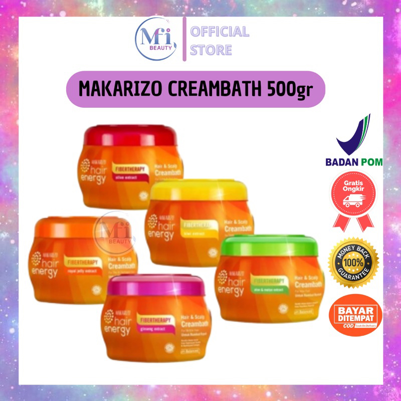 Jual MFI - Makarizo Hair Energy Fibertheraphy Creambath 500 ml Series ...