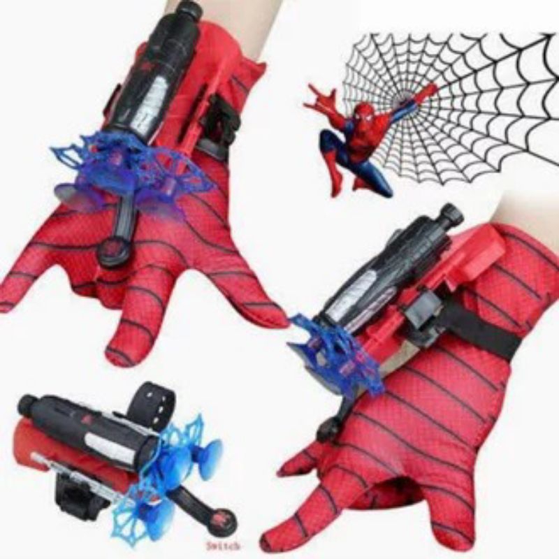 Jual Mainan Anak Sarung Tangan Super Hero Spiderman Shooter Jaring ...