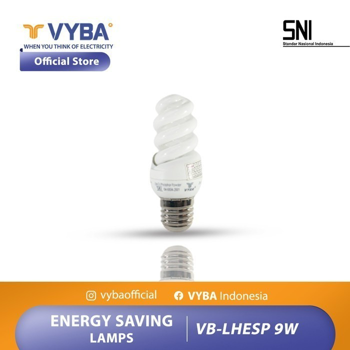 Jual Lampu Hemat Energi 9W / Lampu LHE 9 Watt PLC Spiral VYBA | Shopee Indonesia
