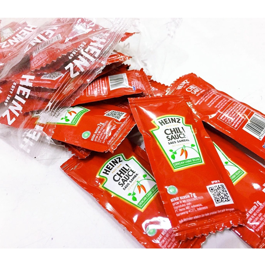 Jual Saus SAMBAL HEINZ CHILI Sauce Kemasan Sachet | 22 Sachets x 7 gr ...