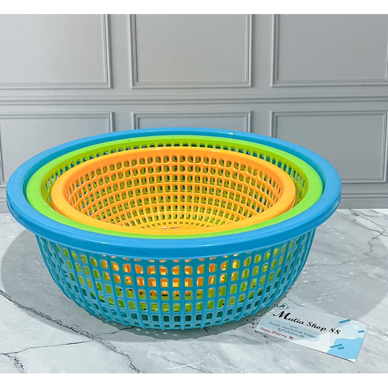 Jual Bakul Sayur / Baskom Saringan / Bakul Bulat Evergreen SIP 831 S, M ...