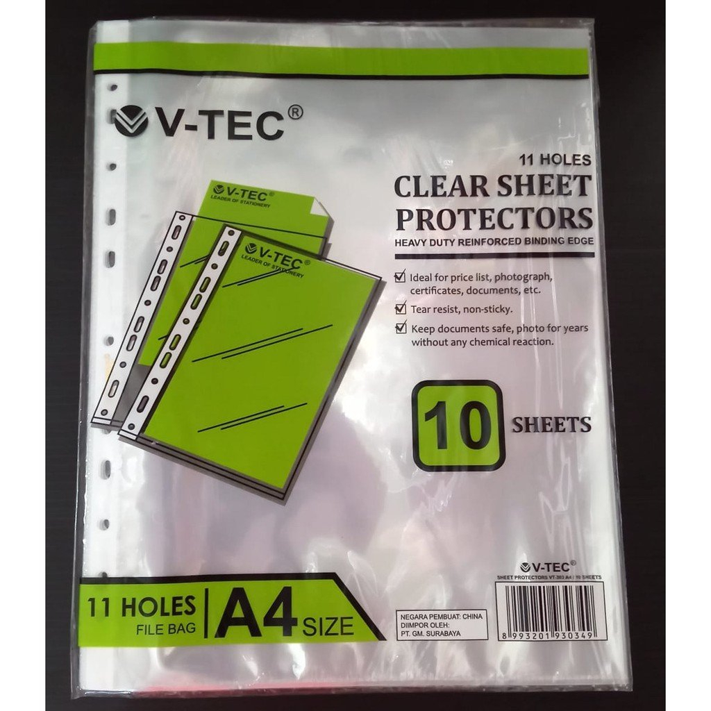 Jual V-TEC Sheet Protector VT 303/A4 {10 lbr/pak} | Shopee Indonesia