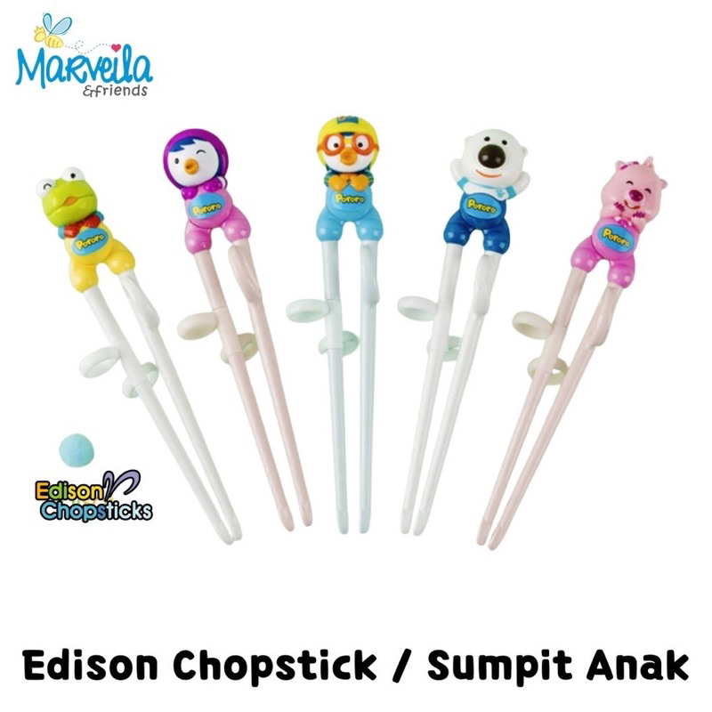 Jual Edison Training Chopstick Pororo and Friends Edison Chopsticks ...