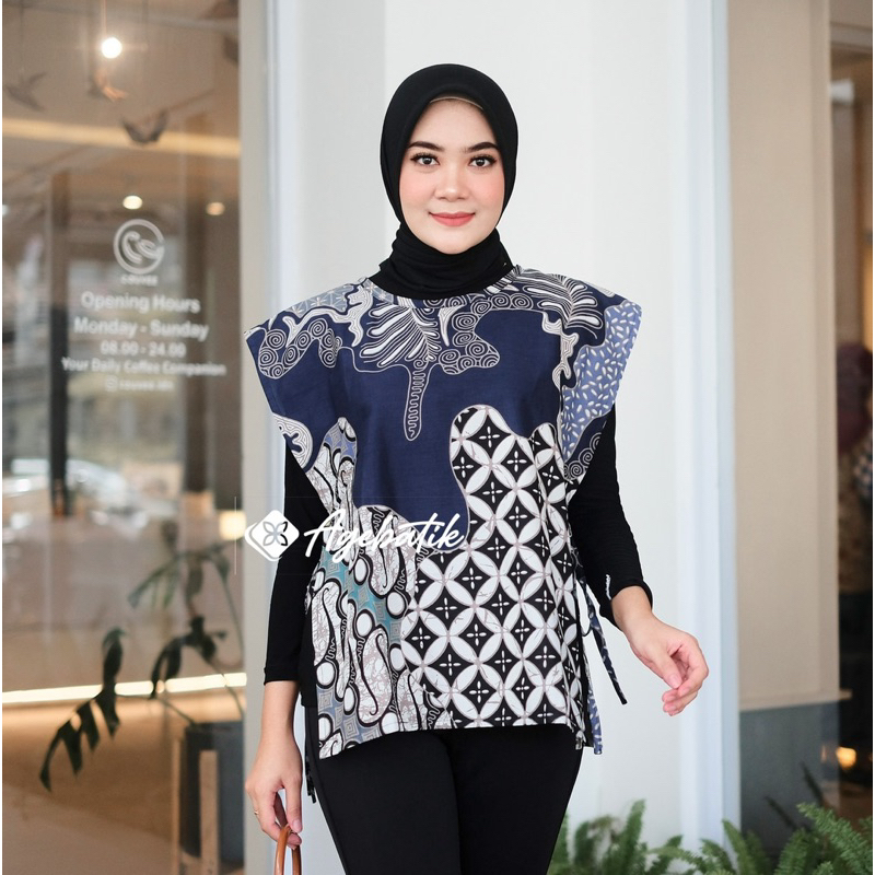 Jual Vest Batik Wanita Motif Abstrak Kawung Modern [AGE0002] | Shopee ...