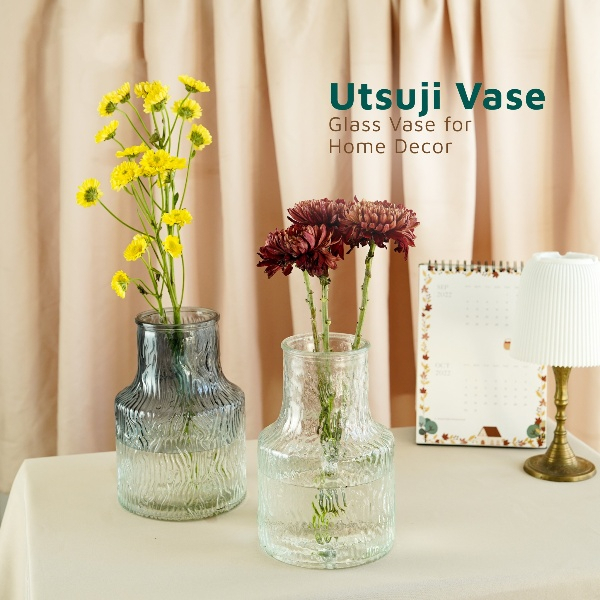 Jual Vas Bunga Kaca Meja Hiasan Rumah Vase Tempat Bunga Meja Pot Kaca ...