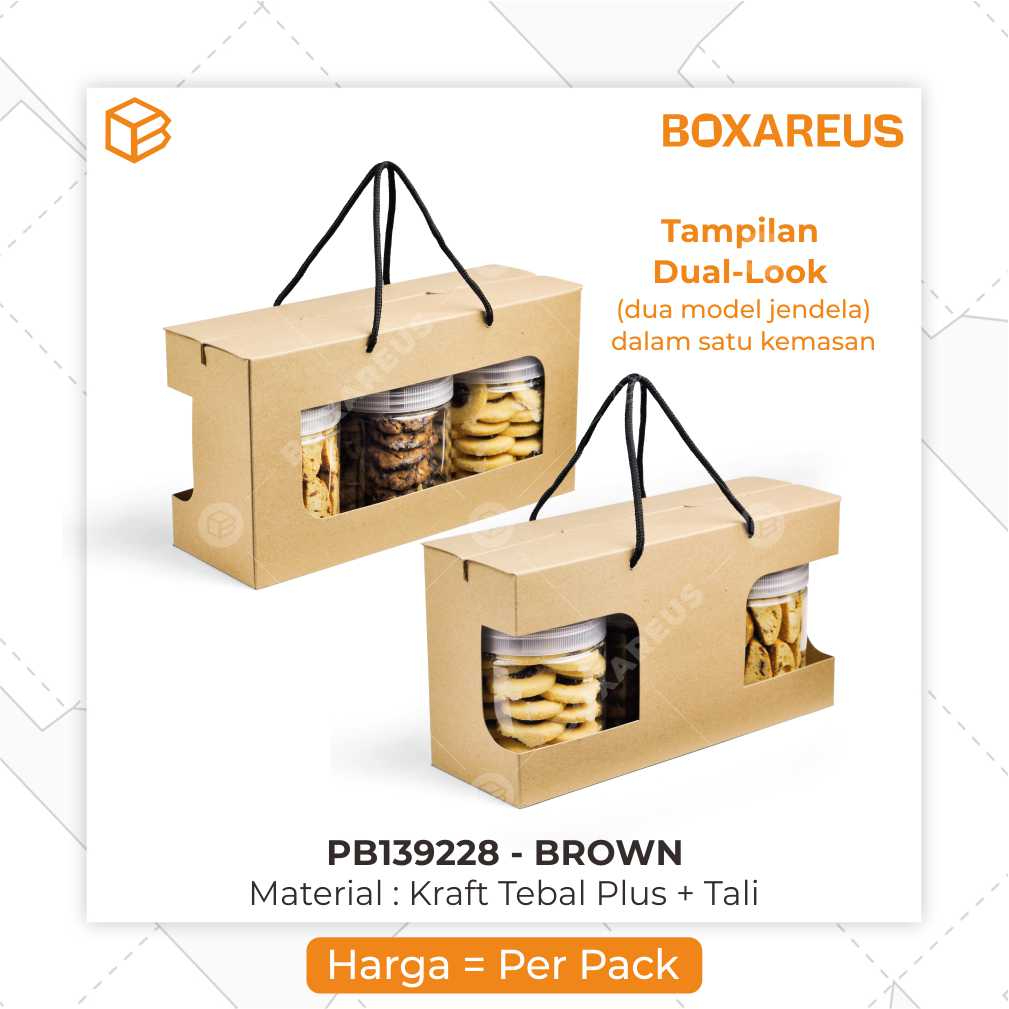 Jual Box Toples Tabung Packaging Hampers Kemasan 3 Jar Silinder ...