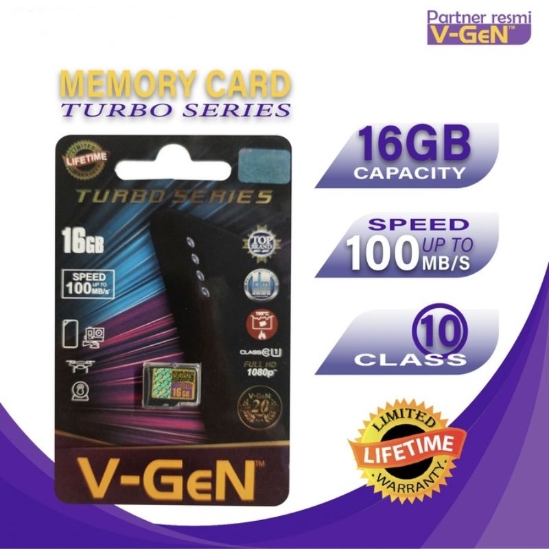 Jual Original Vgen Memory card Class10 100mbps 128Gb/64gb/32gb/16gb/8gb ...