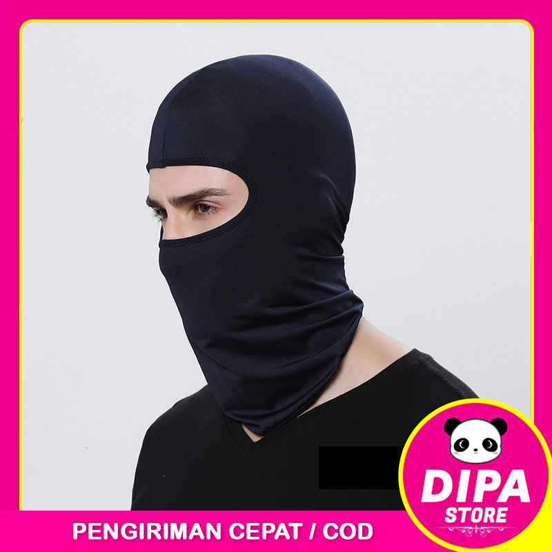 Jual Masker Buff Ninja Full Face Balaclava Spandex Hitam Polos / Masker ...