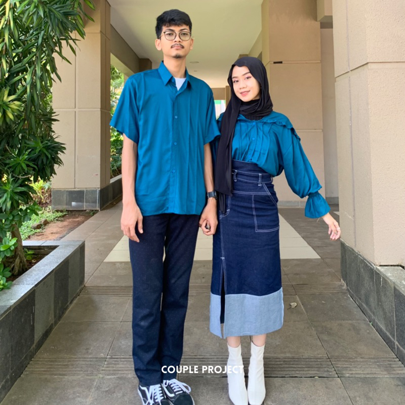 Jual Couple Project - Comfy Couple Set Baju Pasangan Kemeja dan Blouse ...