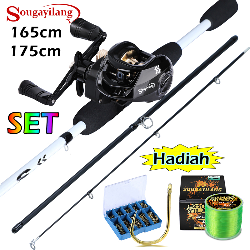 Jual Sougayilang Joran Pancing Set 165cm/175cm 2/3 Bagian 7.2:1 18+1BB ...