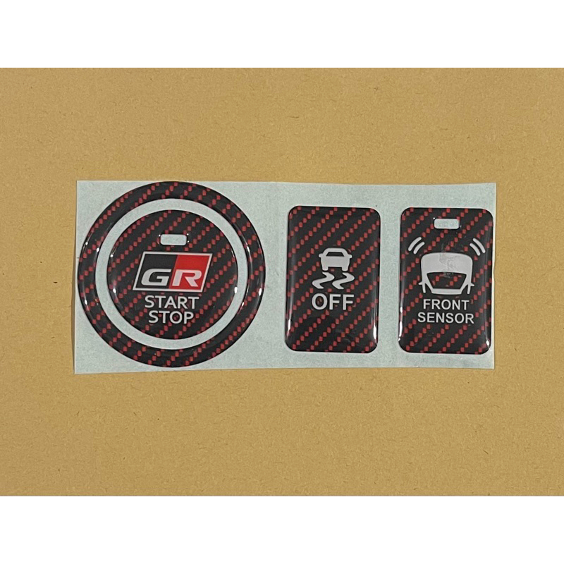 Jual STIKER TIMBUL GR SPORT START STOP OFF FRONT SENSOR 5O TAHUN TOYOTA ...