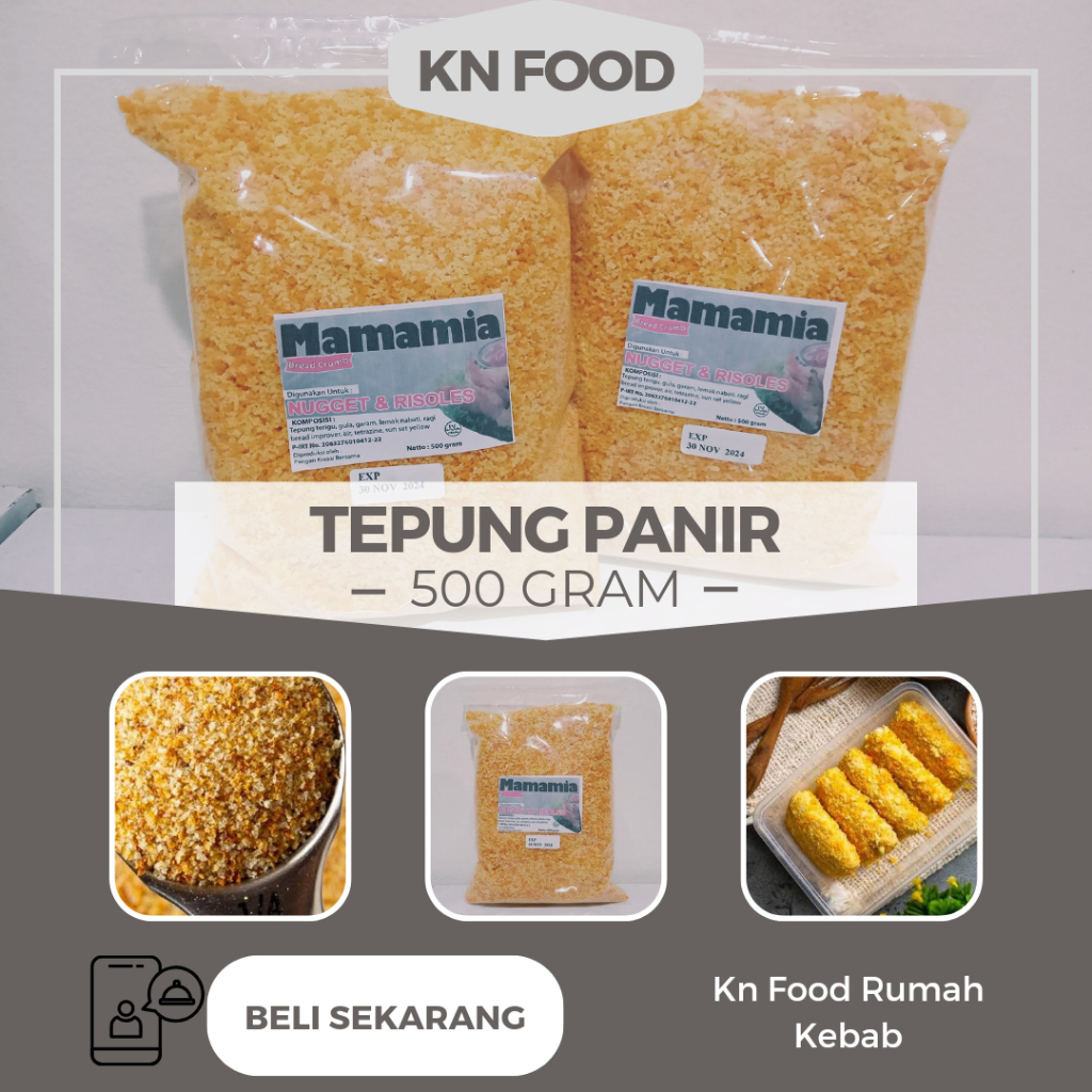 Jual Panko | Bread Crumb | Tepung Panir | Tepung Roti 500grm | Shopee ...