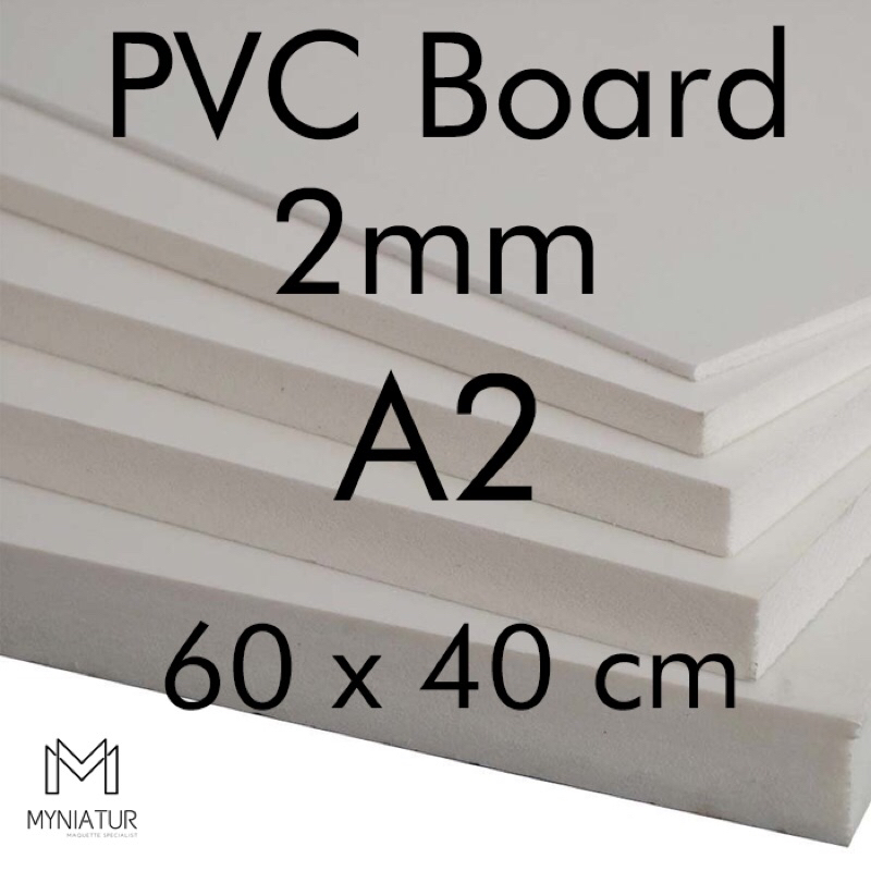 Jual [1 pcs/2 pcs WAJIB INSTAN] PVC Board 2mm A2 60 x 40 - Papan PVC ...