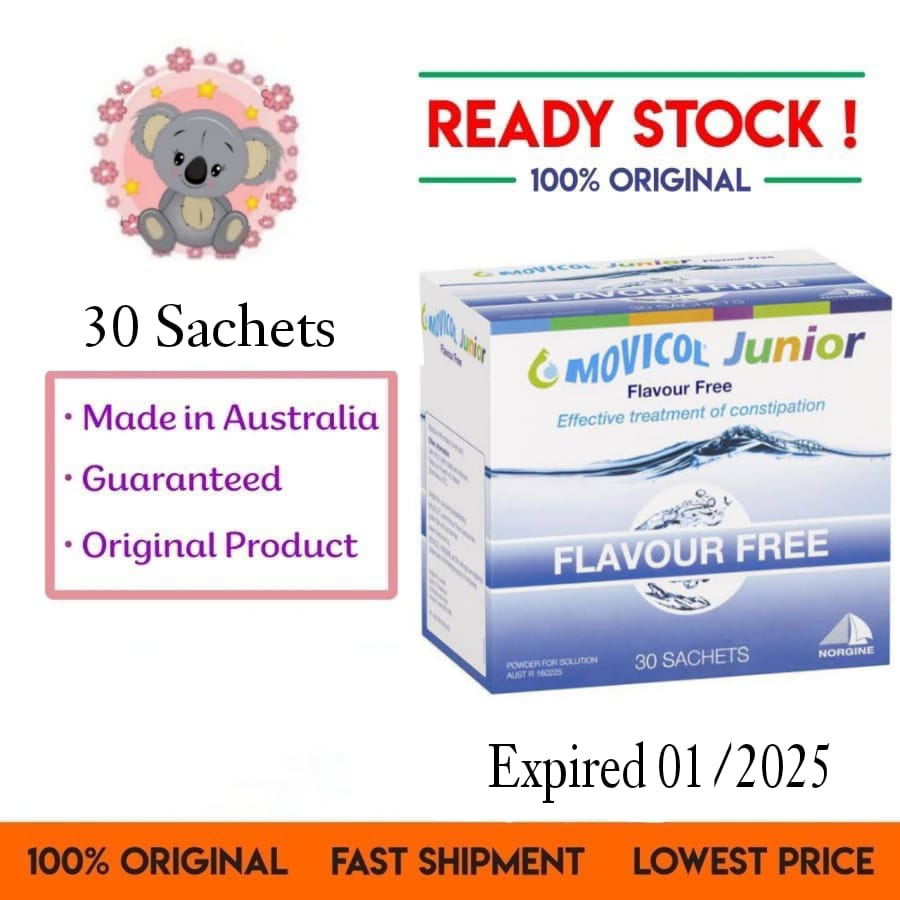 Jual Movicol Junior Sachets 6.9gr Flavour Free 30 pack. Ori Aussie ...