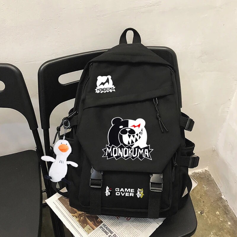 Jual COD Tas Ransel Anime Monokuma Despair Tas Punggung Nilon Anime ...