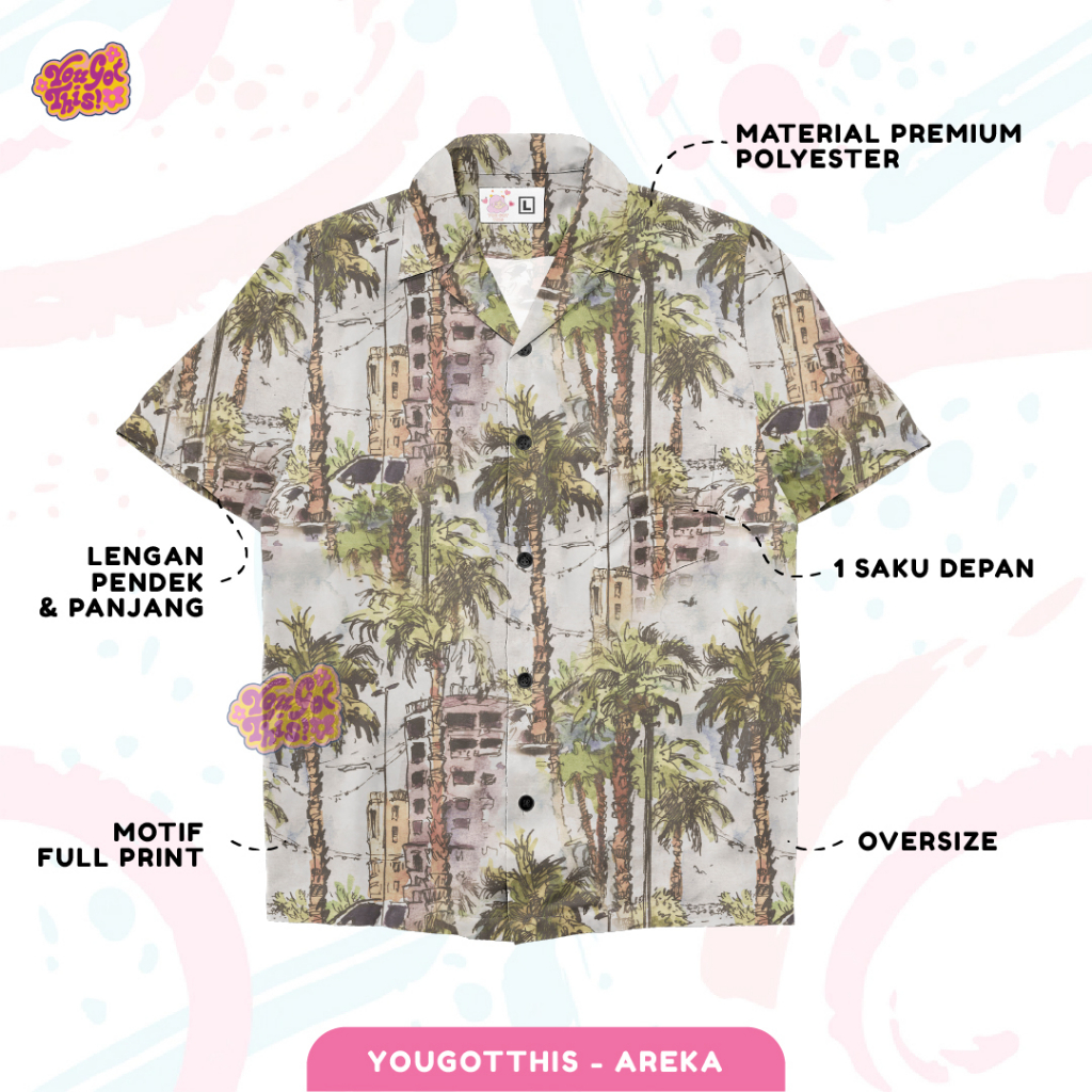 Jual YGT OFFICIAL - Kemeja Fullprint Oversized Pattern Abstract - AREKA ...