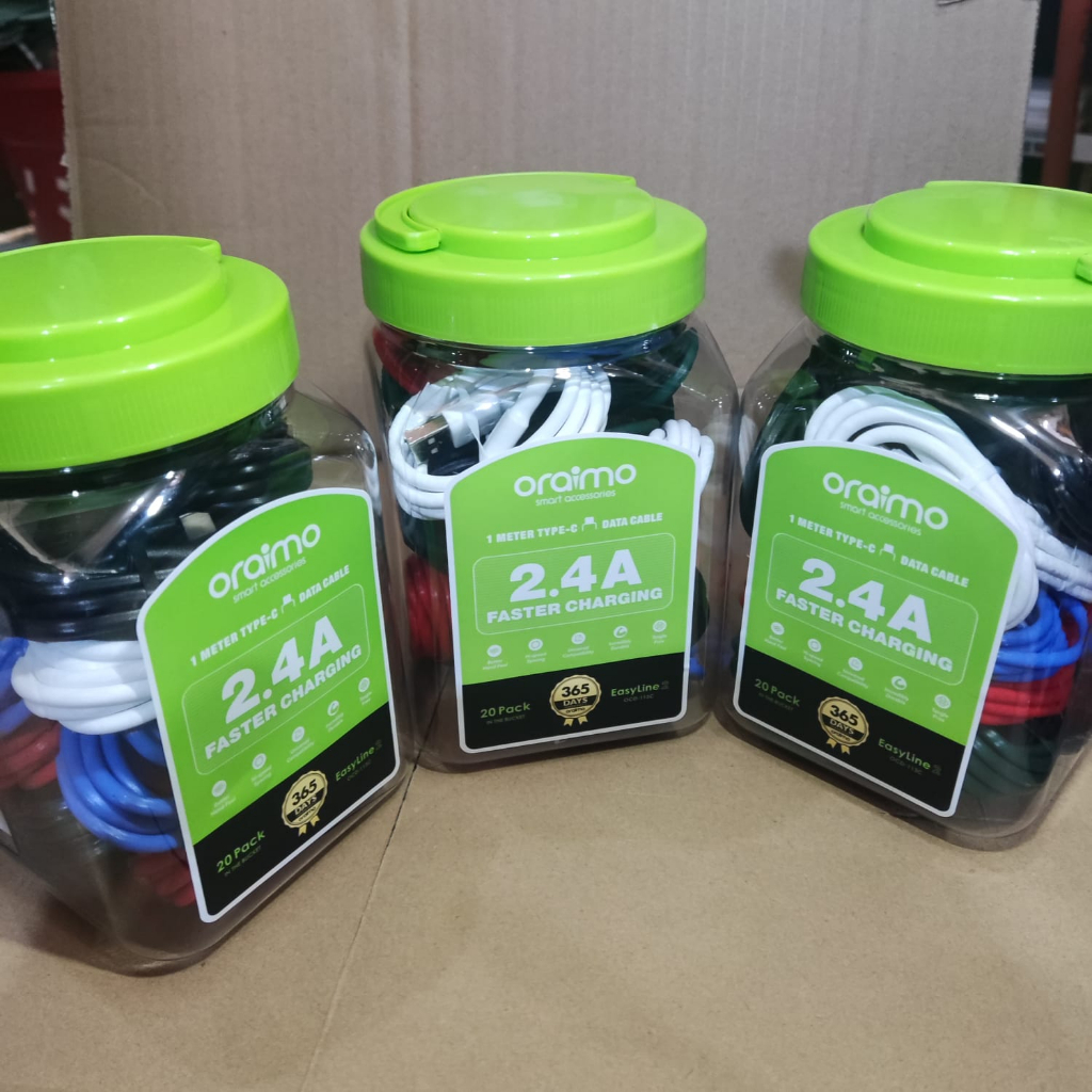 Jual Kabel Data Oraimo USB TYPE-C 2.4A Oraimo OCD-113C (1 Toples isi ...