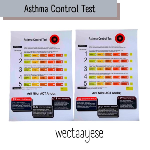 Jual MURAH ! Asthma Control Test Ukuran 46.5 cm x 31.5 cm Materi Poster ...
