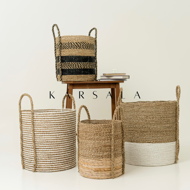 Jual KARSALA Widuri Basket | Keranjang Laundry Anyaman Seagrass ...