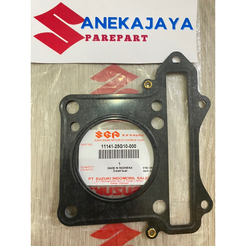 Jual GASKET PAKING BLOCK BLOK ATAS HEAD CYLINDER SATRIA FU 150 KARBU 2004-2015 ORIGINAL ASLI ...