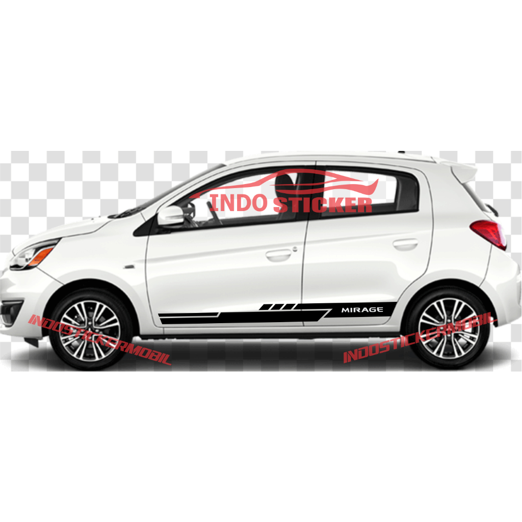 Jual striping sticker mobil mirage sticker stiker mobil mitsubishi mirage body samping | Shopee ...