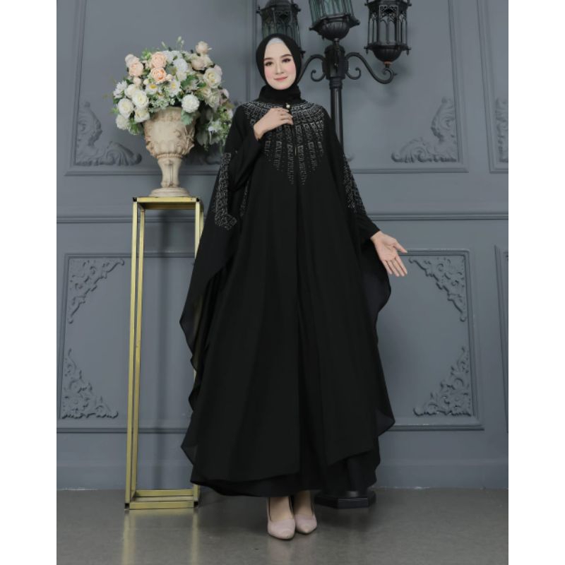 Jual GAMIS ABAYA MODE KAFTAN HITAM ELEGAN PREMIUM TERBARU | Shopee ...
