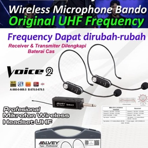 Jual Mic Wireless Bando Headset ALVEY VOICE 2 Mic Imam Masjid Konser ...